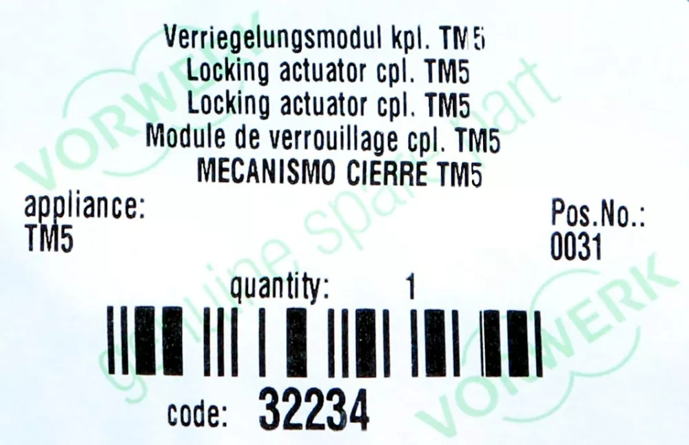 Vorwerk Verriegelung TM5 TM6 Thermomix - Vorwerk